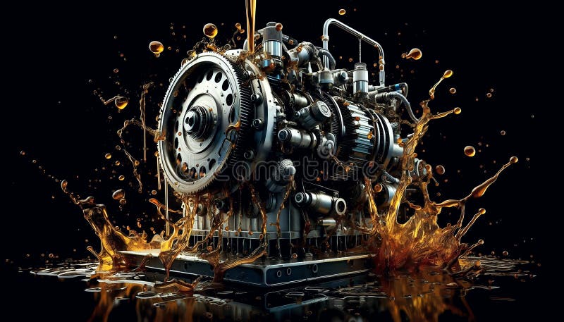 The Engine S Gone Out of Control, it S Blown Out the Oil. Stock ...