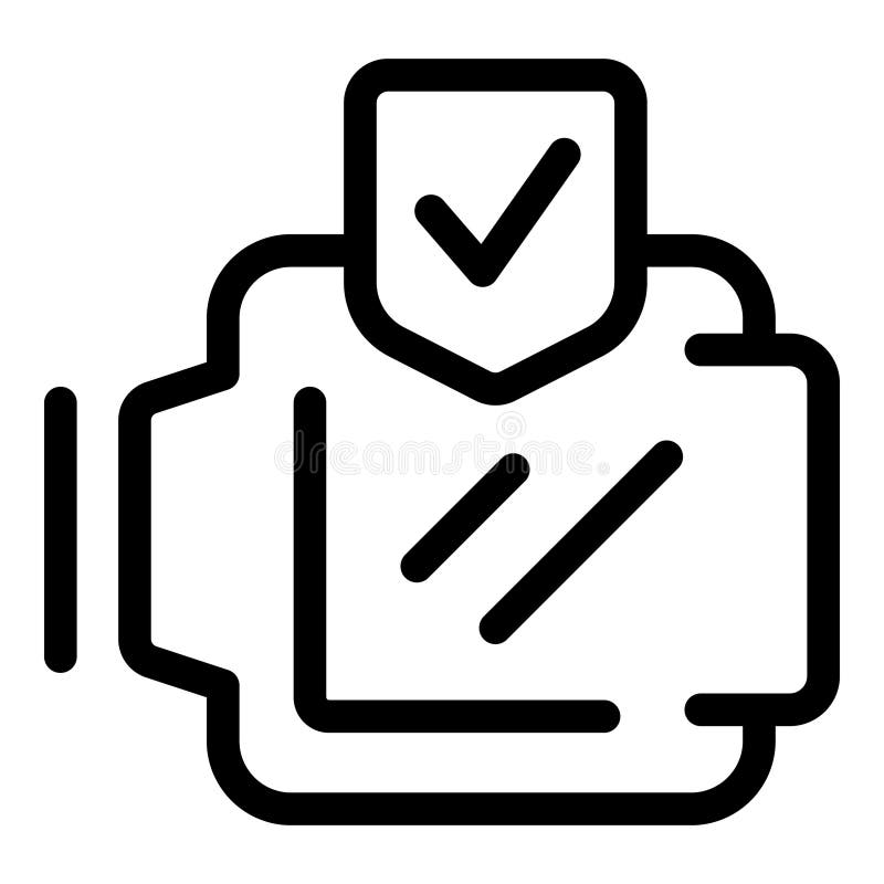 Engine Security System Showing Check Mark for Safe Operation Stock ...