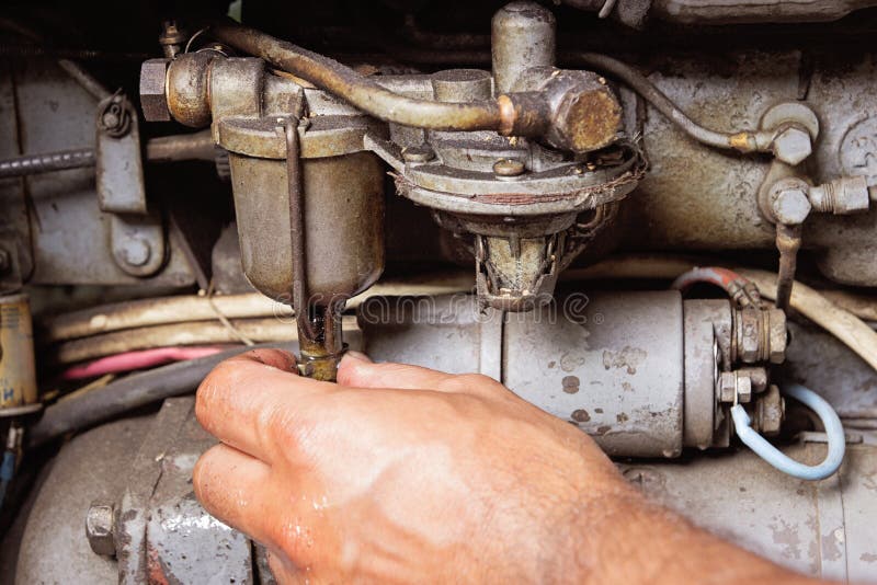 Engine Service Traffic Sign on Blue Sky Stock Photo - Image of fluids ...