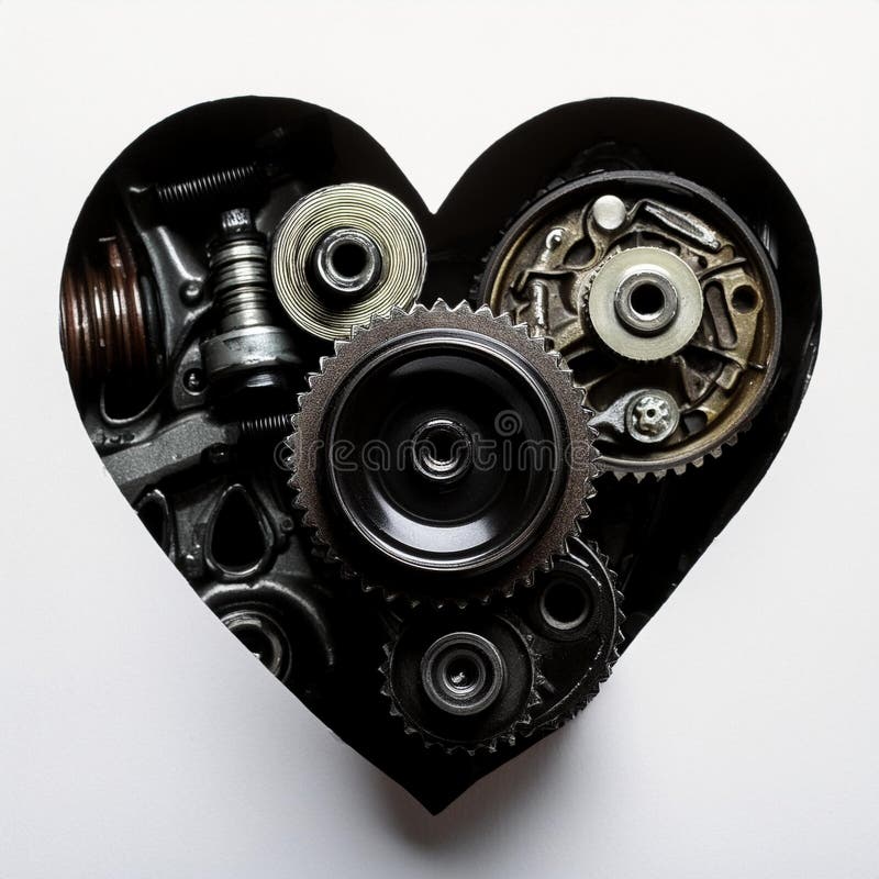 An Engine in the Shape of an Heart Stock Illustration - Illustration of ...