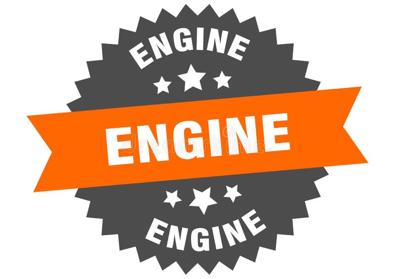 Engine Sign. Engine Circular Band Label. Engine Sticker Stock Vector ...