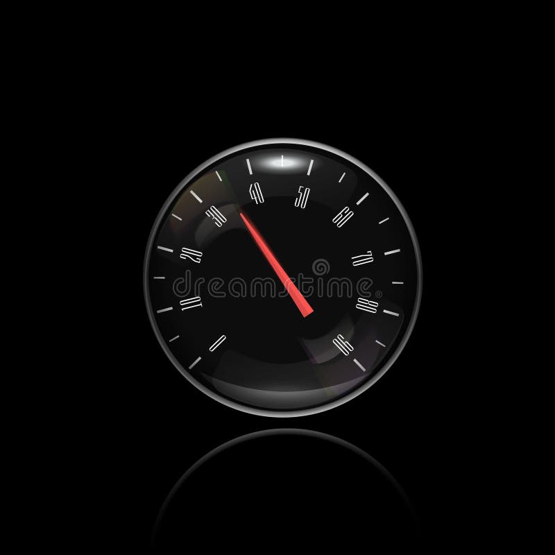 Vector Illustration of a Realistic Dashboard. the Concept of Speed. Car ...