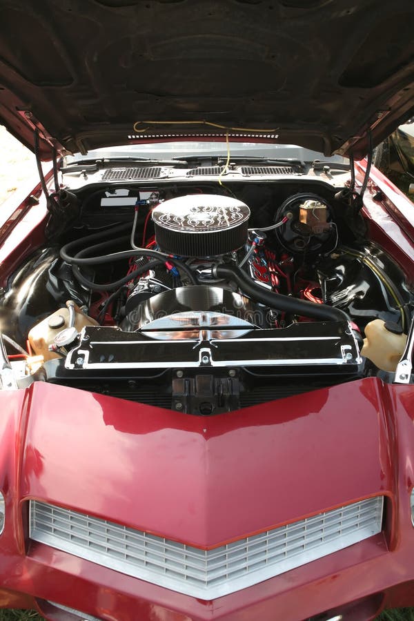 Engine of Sport Car 70th stock image. Image of hose, headlights - 3432285