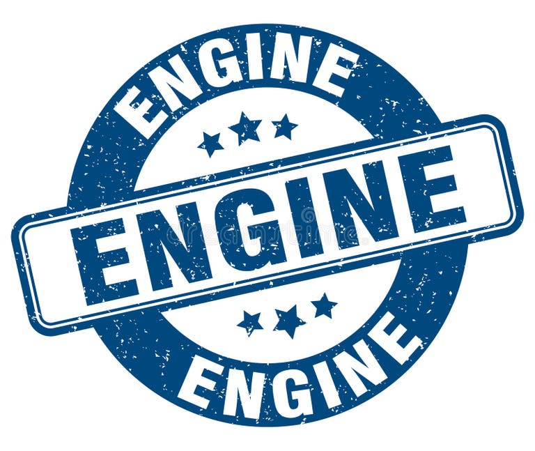 Engine Stamp. Engine Label. Round Grunge Sign Stock Vector ...