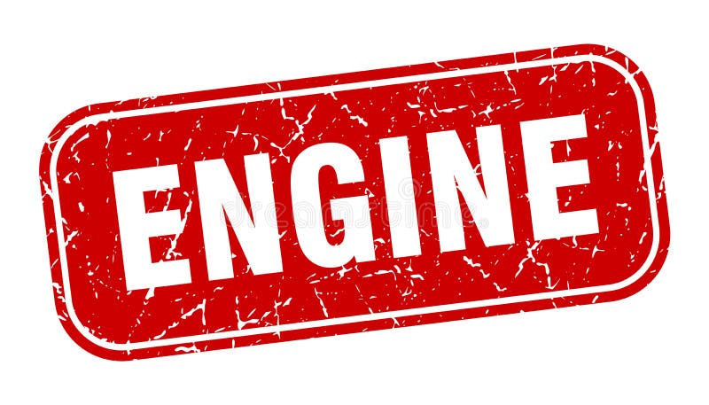 Engine Stamp. Engine Square Grungy Isolated Sign Stock Vector ...