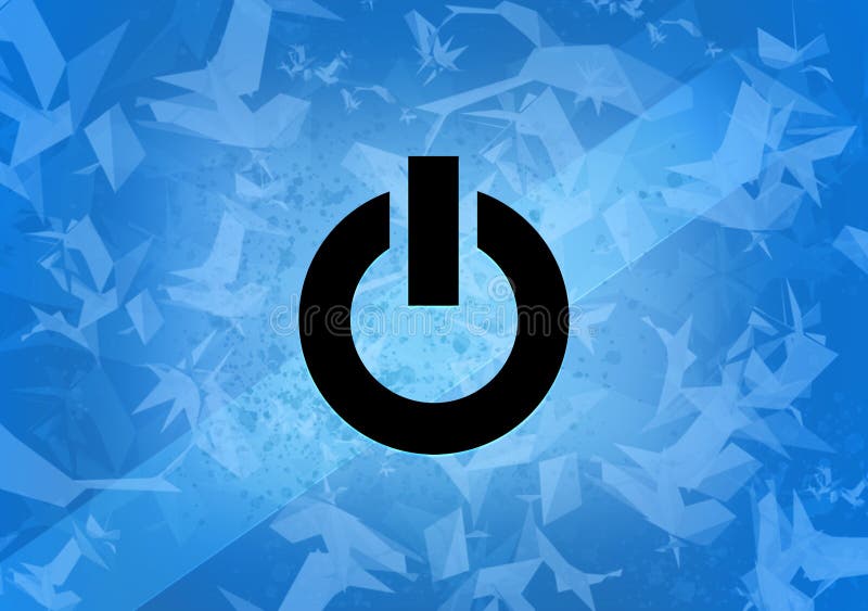 Engine Start Aesthetic Abstract Icon on Blue Background Stock ...