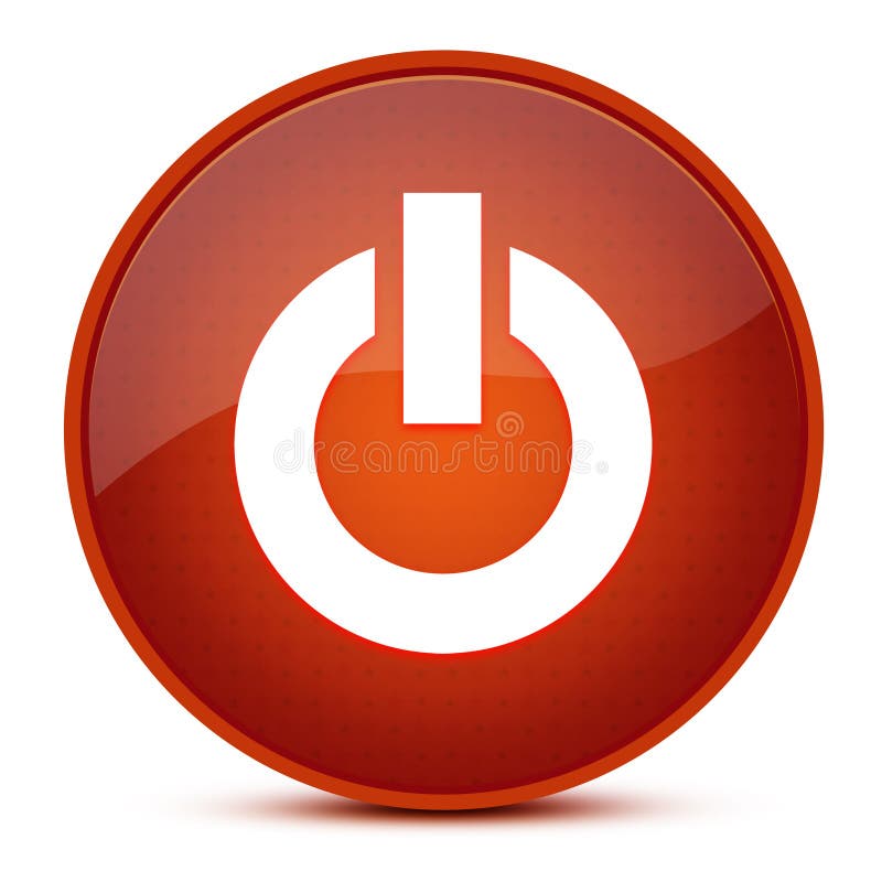Engine Start Aesthetic Glossy Brown Round Button Abstract Stock ...