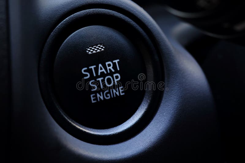 Car Engine Start Stop Button Stock Photo - Image of motor, design ...