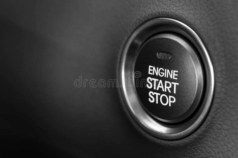 Car Engine Start Stop Button Stock Photo - Image of motor, design ...