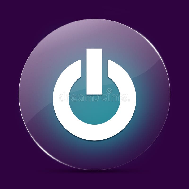 Engine Start Moonlight Glass Round Button Abstract on a Dark Purple ...