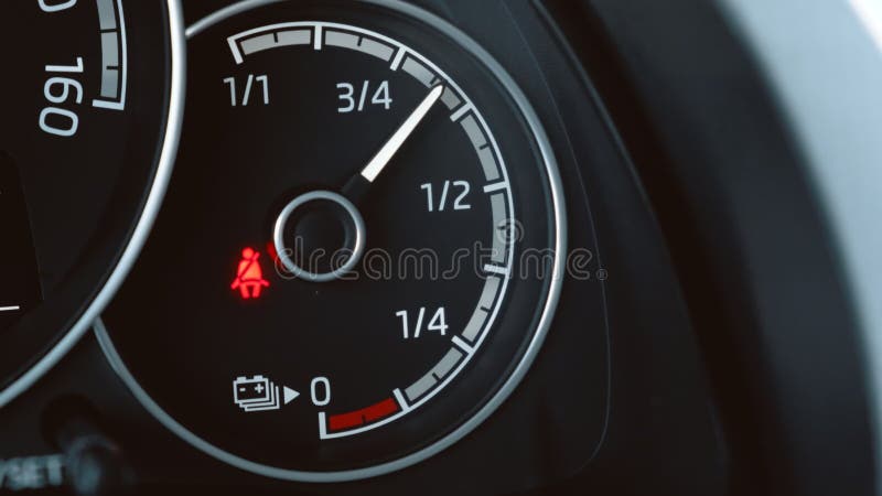 Electric Car Dashboard Display. Electric Car Concept. Battery Indicator ...