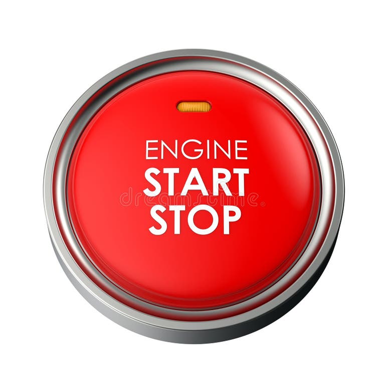 Engine Start Stop Button. Car Dashboard Element. Luxury Car is a New Technology Used of Starting ...