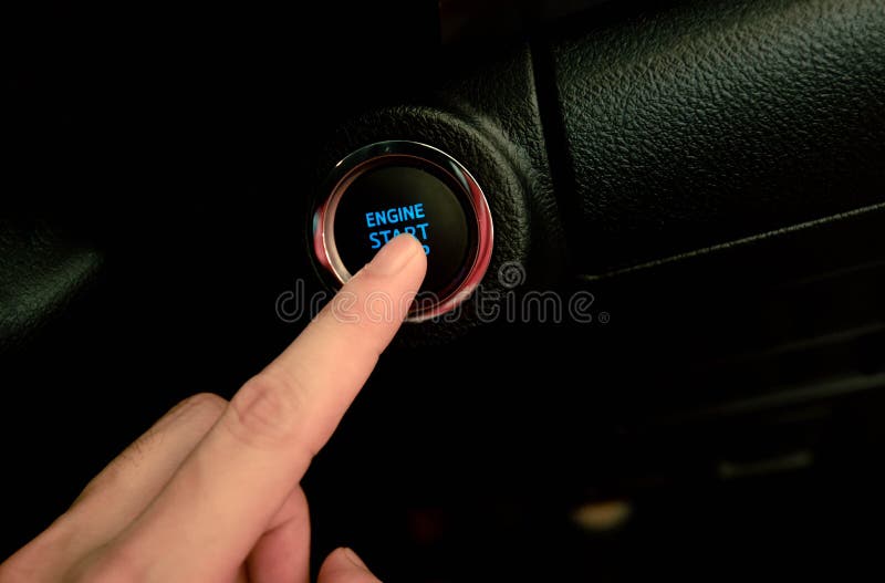 Engine start stop stock image. Image of button, closeup - 104888577