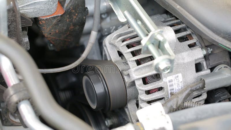 Engine Starting. Test Start of a Diesel Engine. Trial Run of a Diesel ...