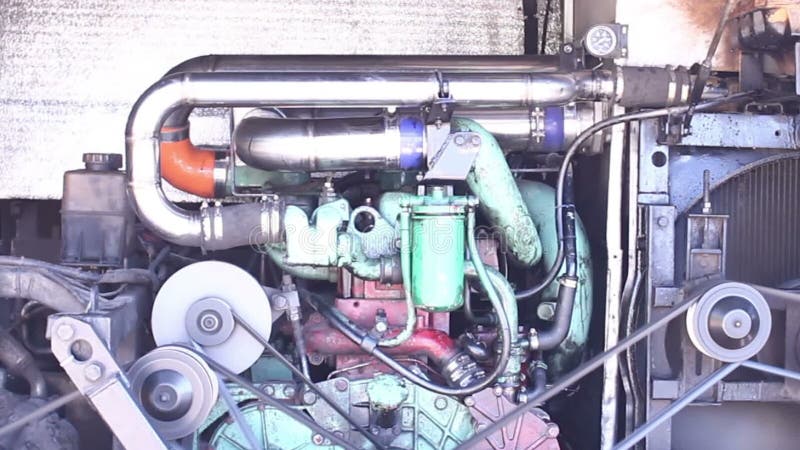 Starting a Diesel Car, View on Car Keys and Ignition, Contains Sound ...