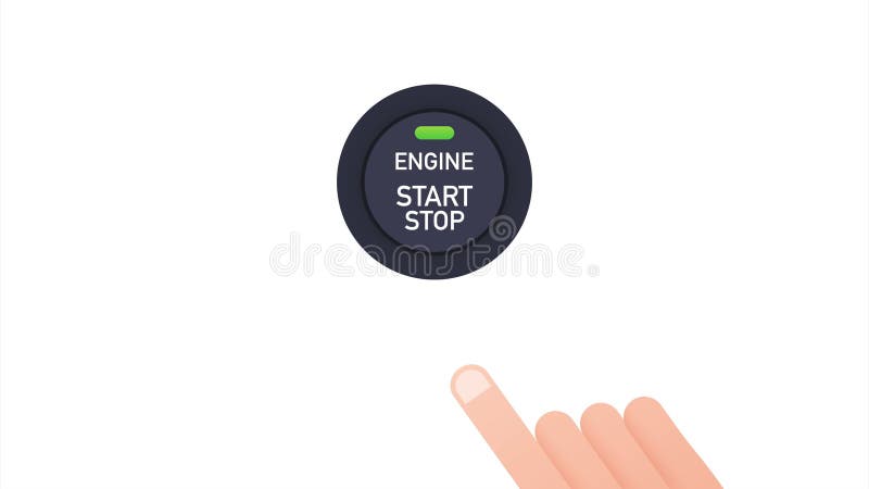 Engine Starting and Stopping System. Engine Start Stock Footage - Video ...