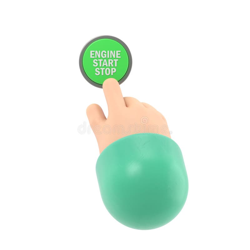 Engine Starting and Stopping System. Engine Start Stock Image ...