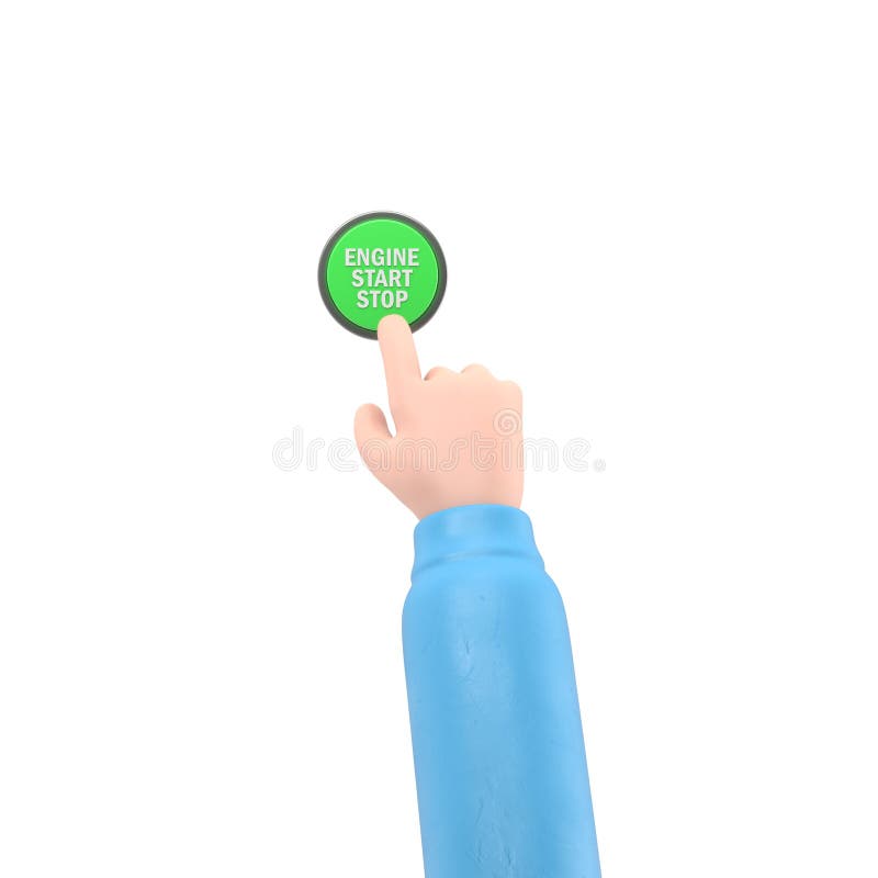 Engine Starting and Stopping System. Engine Start Stock Photo ...