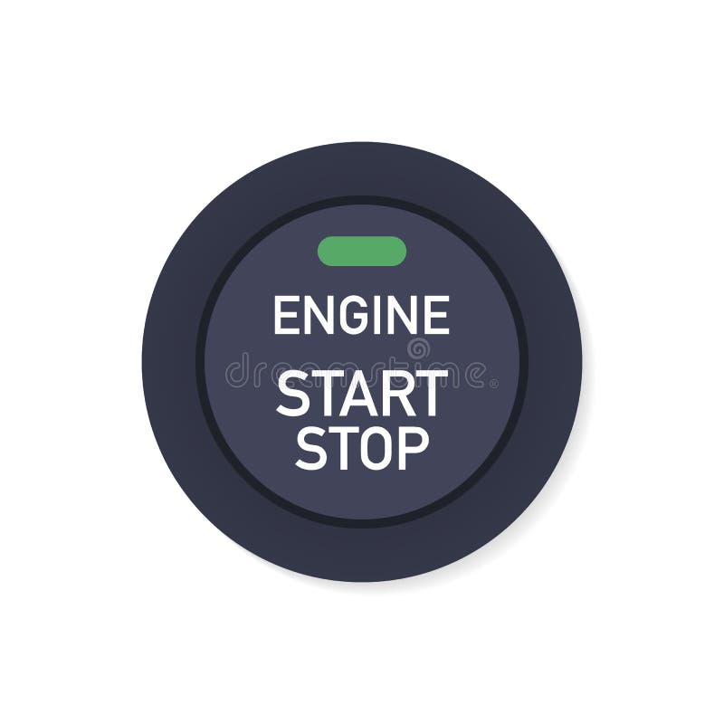 Symbol Switch Off Engine On Black Background,Vector Illustration Stock ...