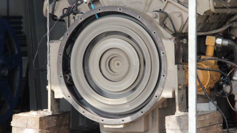 Engine Starting. Test Start of a Diesel Engine. Trial Run of a Diesel ...