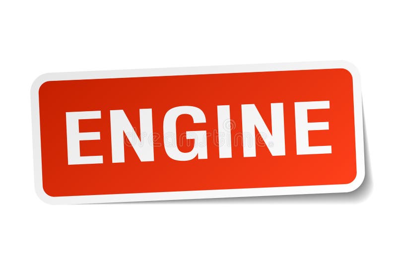 Engine Sticker. Engine Square Sign Stock Vector - Illustration of label ...