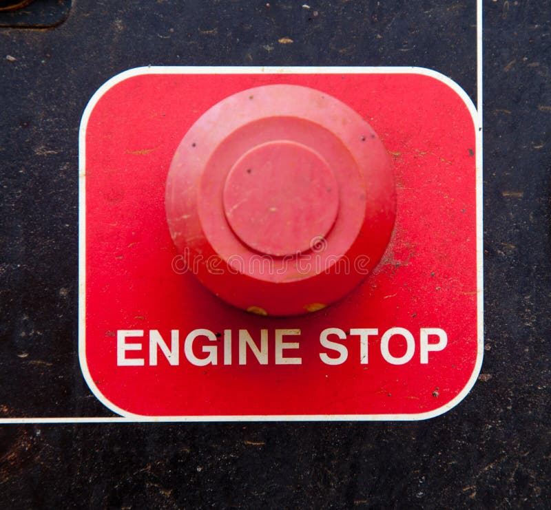 Engine Stop Button stock image. Image of equipment, stop - 15241971