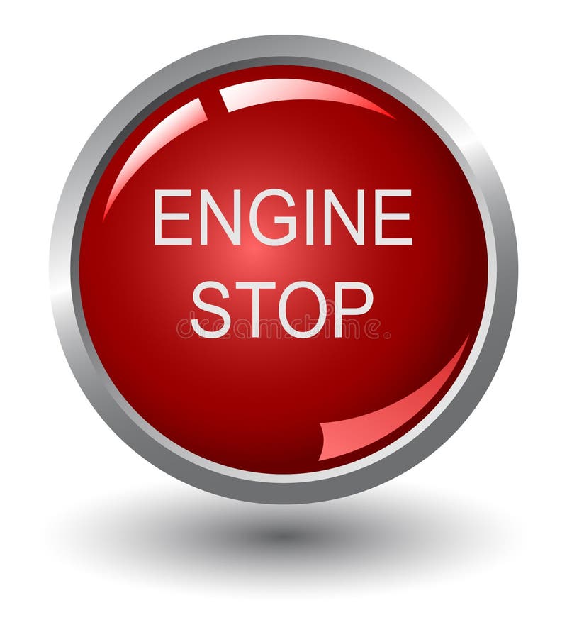 Engine stop web buttons stock vector. Illustration of shadow - 13272187
