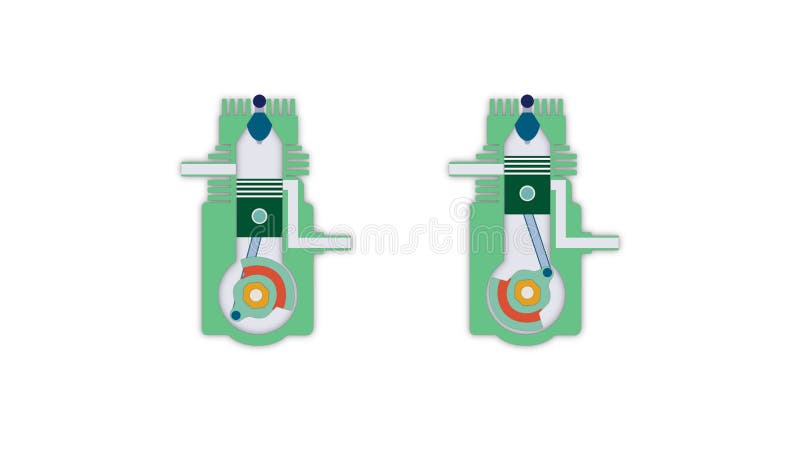 Two Stroke Cycle Internal Combustion Engine, Two-stroke Engine ...