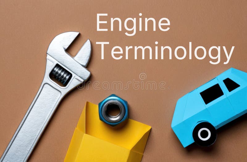 Engine Terminology Text Words Meaning Theme Auto Service Stock ...