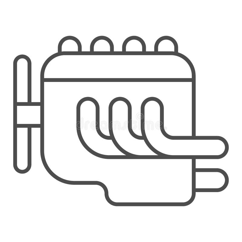 Car Engine Thin Line Icon. Automobile Motor Vector Illustration ...