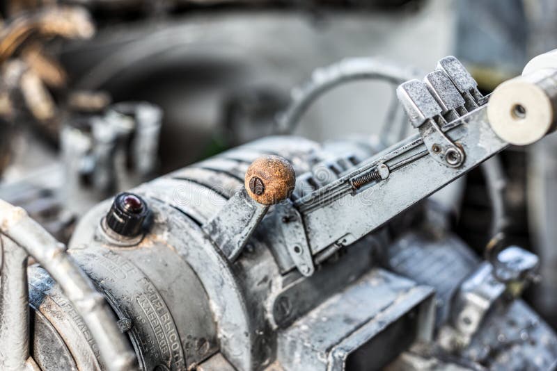 Engine Throttle Control Lever Stock Image - Image of airliner, board ...