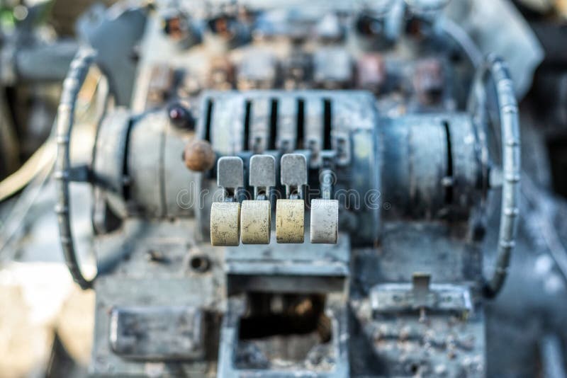 Destroyed Control Panel in an Abandoned Helicopter Stock Photo - Image ...