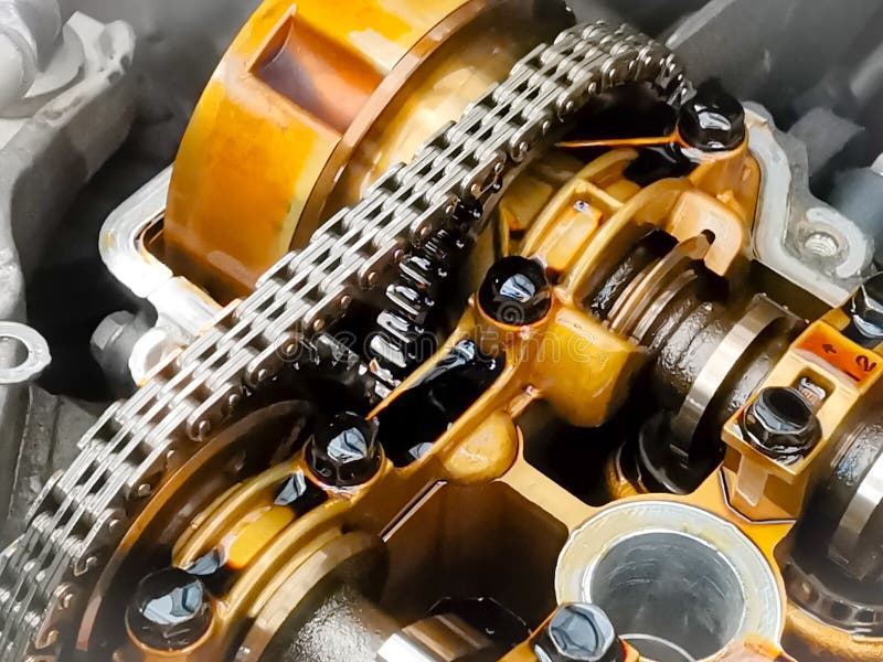 Engine timing chain stock image. Image of engine, energy - 242977555