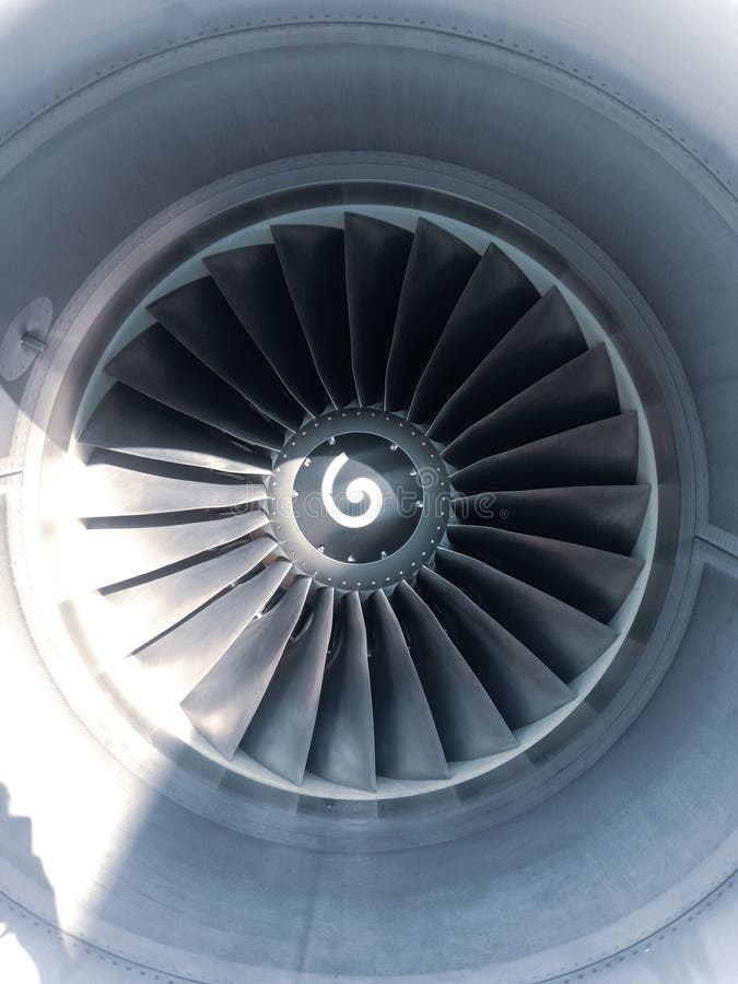 Engine To the Left of the Aircraft Stock Image - Image of viral, left ...