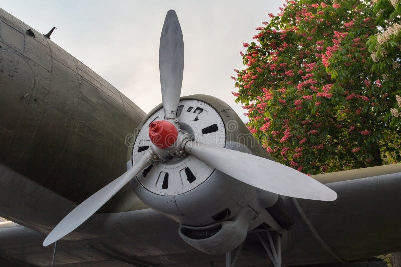 Engine Transport Aircraft of the Second World War Stock Image - Image ...