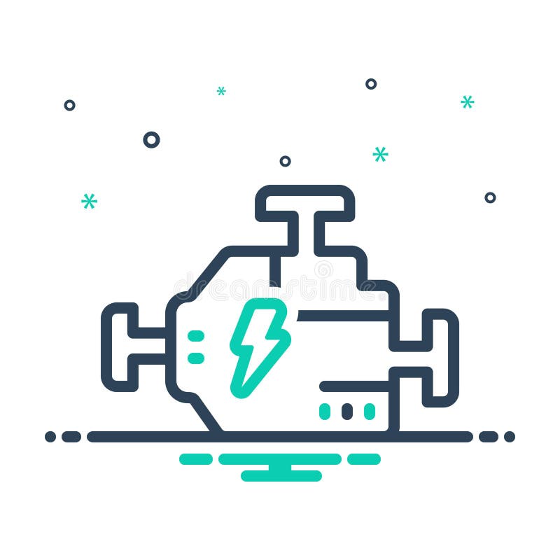 Mix Icon for Engine Turn Up, Engine and Tuning Stock Vector ...