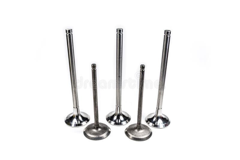 Engine valves stock photo. Image of industry, silver - 57734452