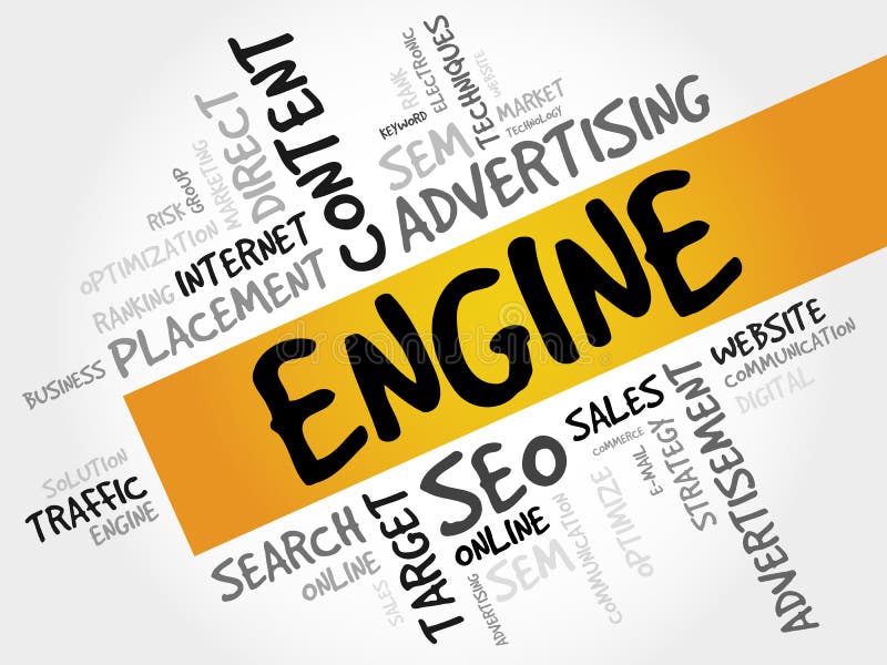 ENGINE word cloud stock illustration. Illustration of communication ...
