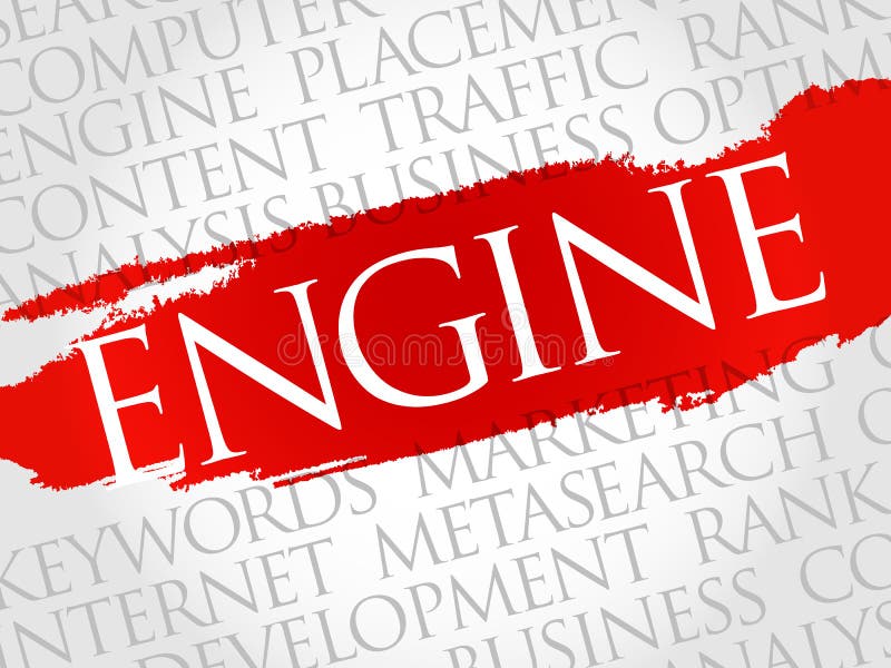 ENGINE word cloud stock illustration. Illustration of online - 206377830