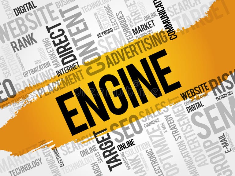 ENGINE word cloud stock illustration. Illustration of marketing - 202274425