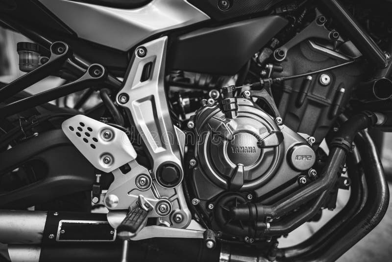 Engine of a Yamaha MT-07 Motorcycle Editorial Image - Image of vintage ...