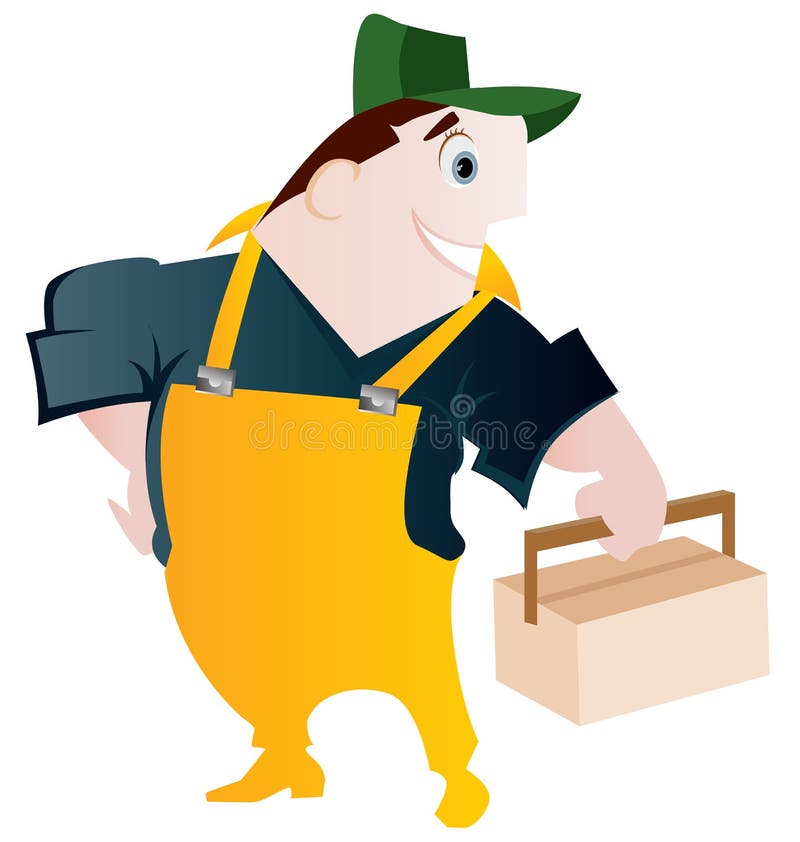 Foreman Cartoon Illustration Stock Vector - Illustration of happy ...