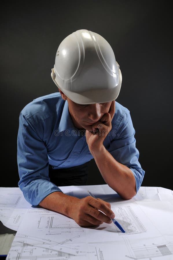 Engineer stock photo. Image of adult, plans, structural - 9896804