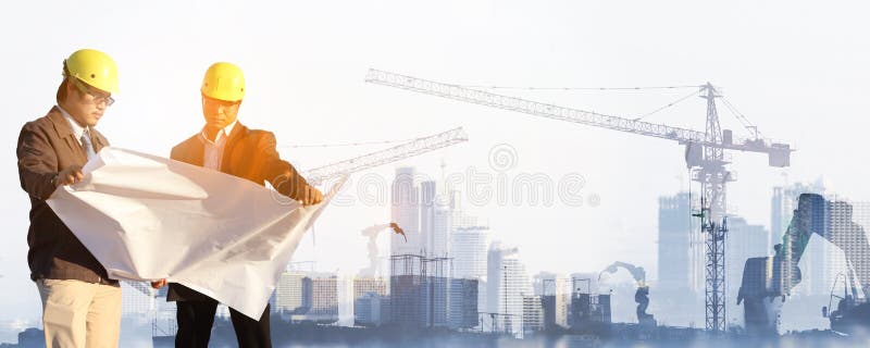 Engineer and Agricultural Landscape and Buildings Stock Photo - Image ...