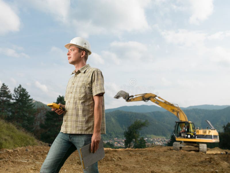 Analyzing The Construction Plan Stock Image - Image of paper, measure ...