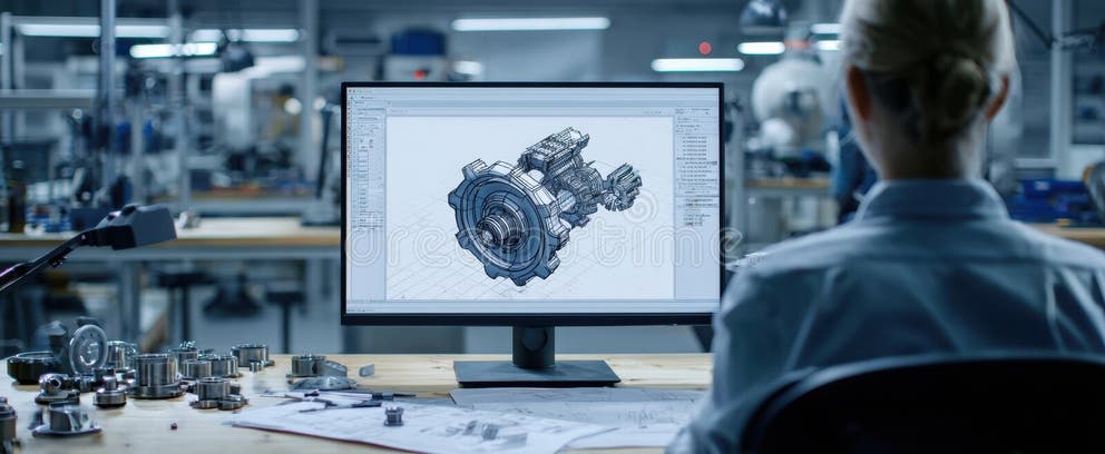 The Engineer Analyzing Innovative Mechanical Designs on High-resolution ...