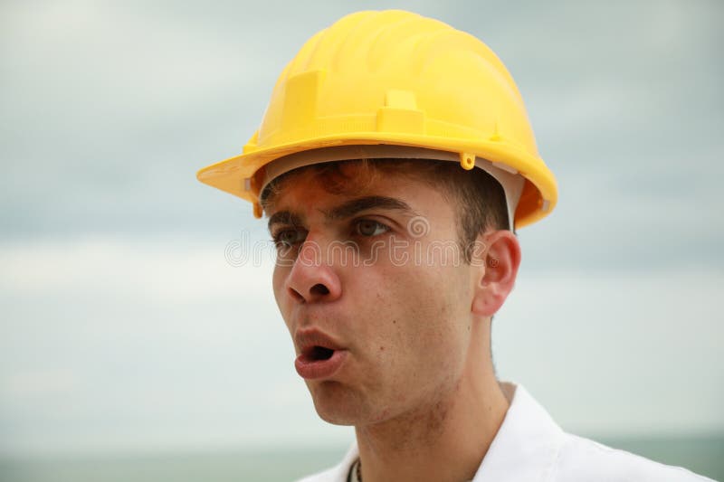 Engineer Angry about Bad Work Done by Workers Nervously Scolding Them ...