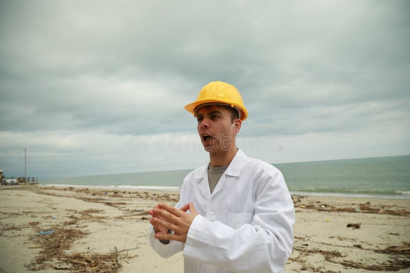 Engineer Angry about Bad Work Done by Workers Nervously Scolding Them ...