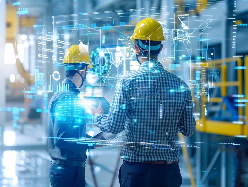 Engineer and Architect Analyzing of Under Construction Project with ...