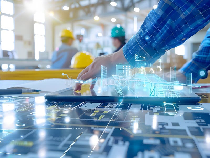 Engineer and Architect Analyzing of Under Construction Project with ...